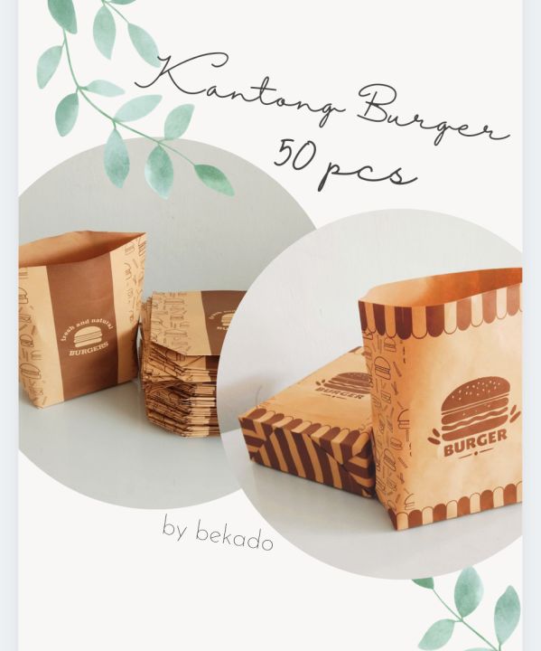 Bungkus Kemasan Wadah Kantong Burger murah 50 pcs | Lazada Indonesia