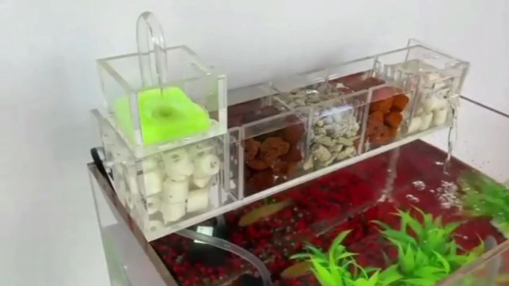 Aquarium External Filter Box Fish Tank Filter Box With Water Pump 2-7 ...