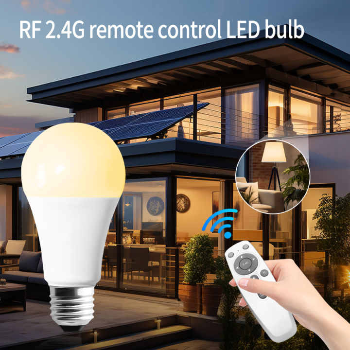AC 86-265V 12W E27 LED Bulb With RF 2.4G Remote Controller 2700-6500K ...