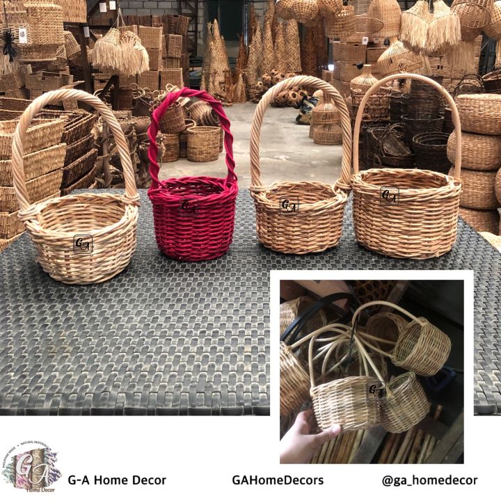 Mini Wicker Basket with Handle - Natural material | Lazada PH