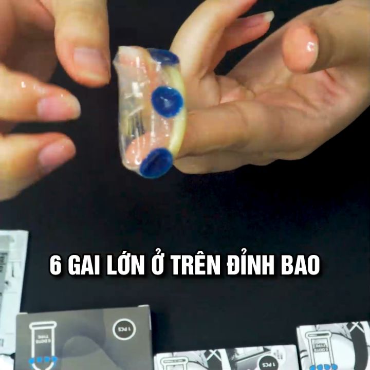 Bao cao su gai Feelex Bigdot 6 bi lớn, nhiều gel bôi trơn, hộp 1 chiếc ...