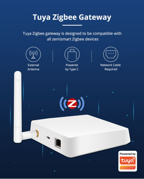 Zemismart Zigbee Antenna Hub work with Tuya Zigbee Devices in Smartlife APP and HomeKit Home App ...