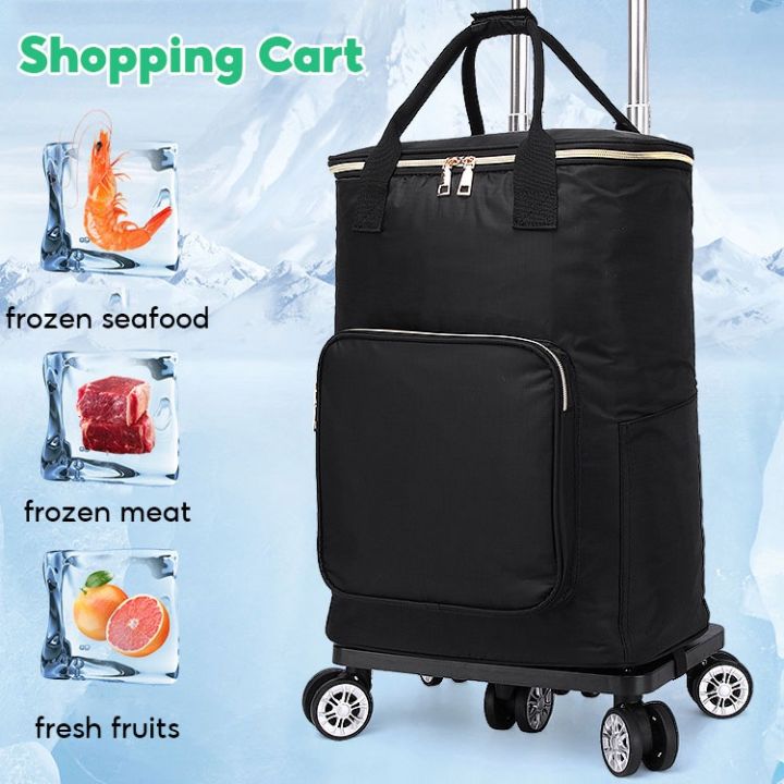Specool® Fresh Retractable Folding Grocery Shopping Cart Shopping ...