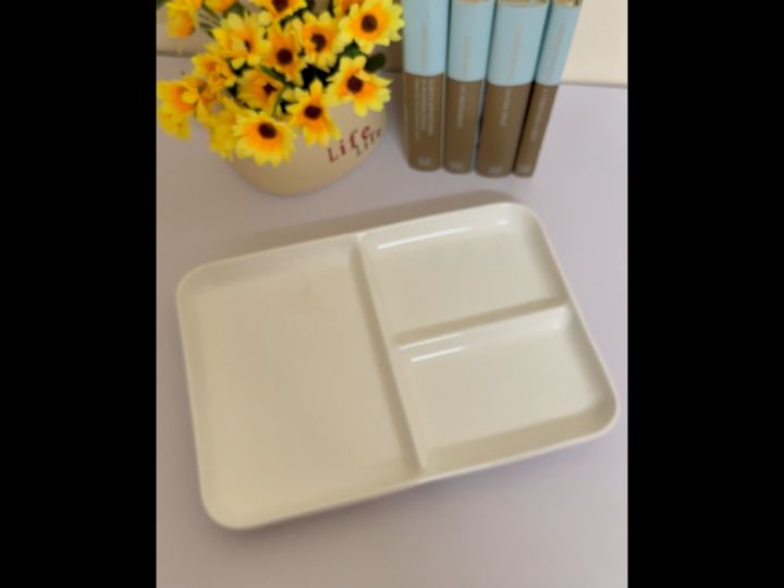 MUJI STYLE Ceramic Divided Plate Keto Diet Plate Pinggan Suku-Suku ...