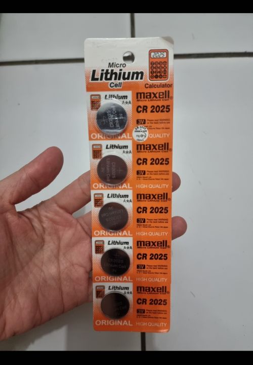(Maxell) Micro Lithium Cell Battery CR 2025 3V | Lazada Indonesia