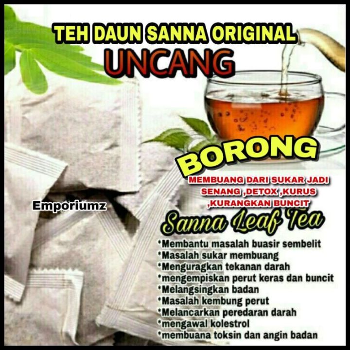 (100 UNCANG) Slimming Tea +Detox 💯 Daun senna original |Senna tea|Daun ...