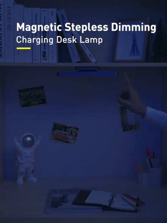 Hanging Magnetic LED Table Lamp Remote Control Night Light Chargeable ...