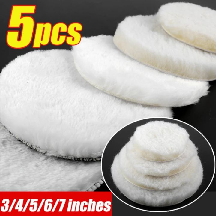 5 Sizes Wool Polishing Disc Pad for Car Paint Care Polisher Pads Waxing ...