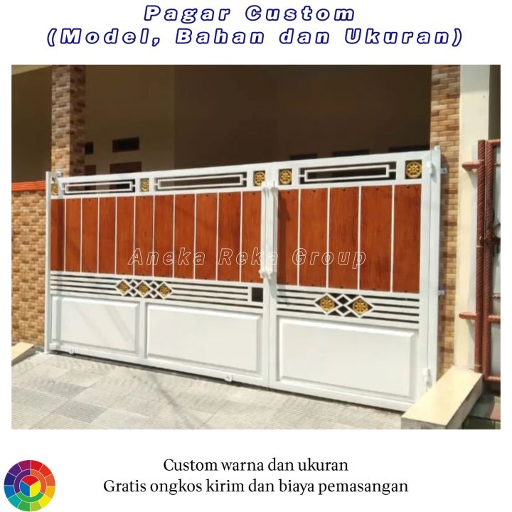 Pagar Rumah Pagar Minimalis Custom Pagar Plat Kombinasi Grc Pagar ...
