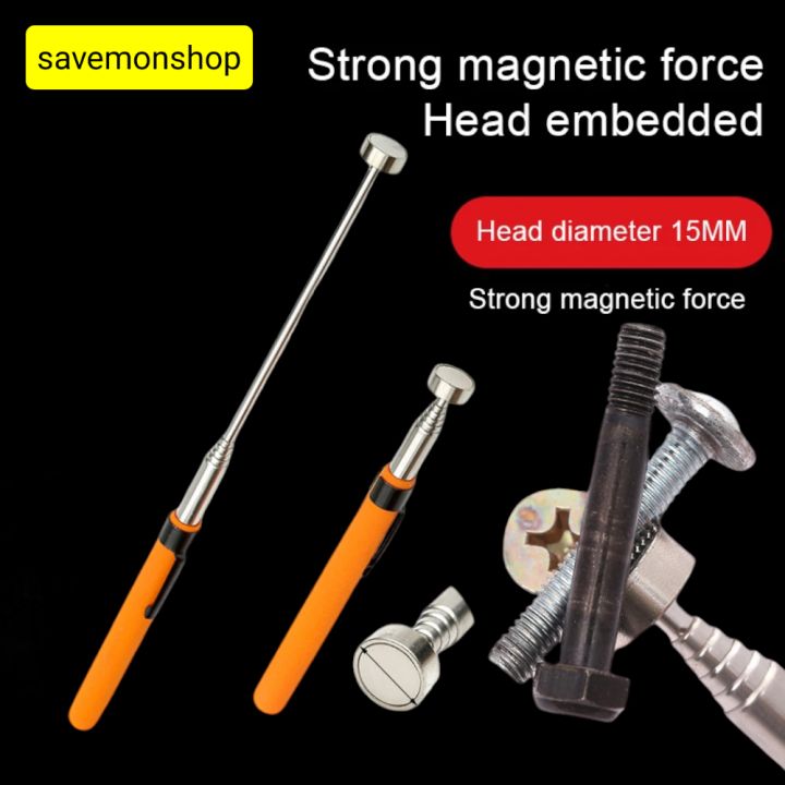 Tongkat Magnet Teleskopik Pengambil Benda Besi Baut Mur Kunci Jatuh ...