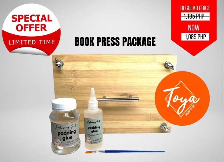 BOOK PRESS / PAD PRESS Package with Padding Glue and FREE BRUSH | Lazada PH