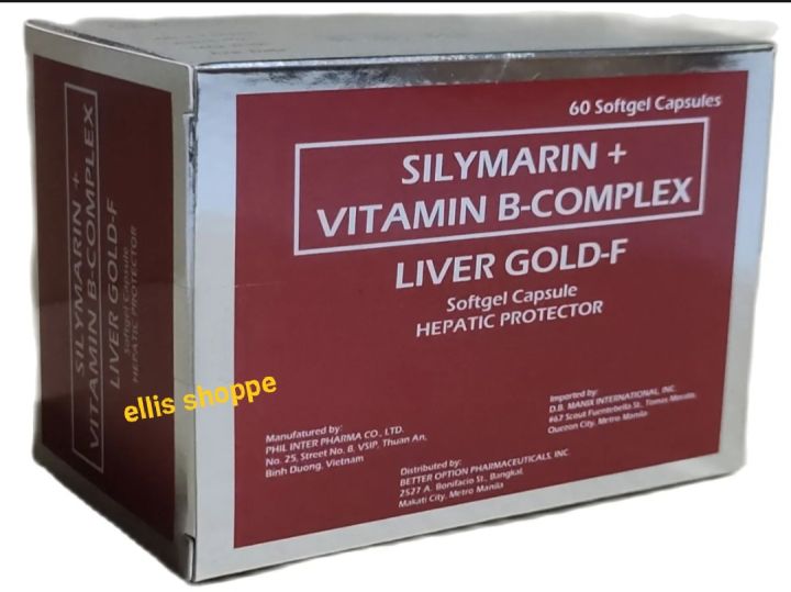 Liver Gold-F / Saphlymarin Multivitamins + Silymarin 60 Softgel ...
