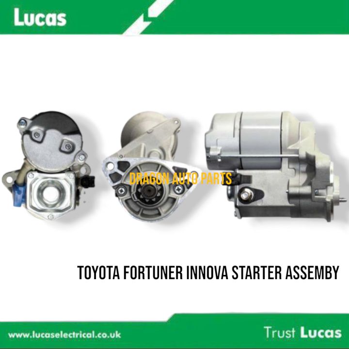 Lucas Starter Assembly for Toyota FORTUNER, INNOVA GAS 1TR, 2TR 9 Teeth ...