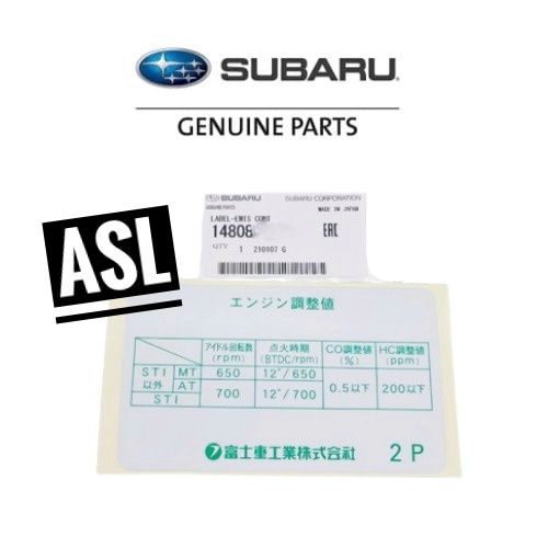 Genuine Subaru Label Front Bonnet Label Hood | Lazada
