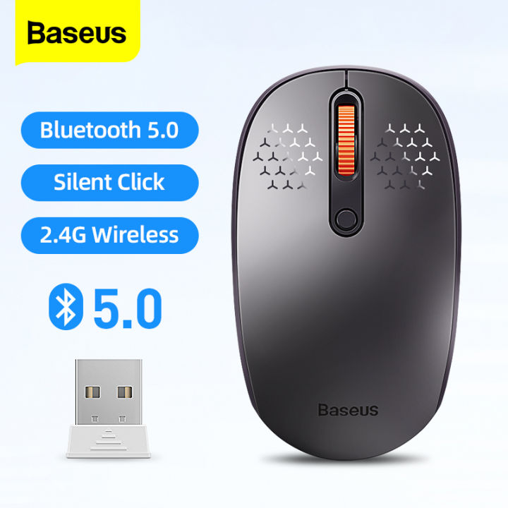 Baseus Silent Wireless Mouse,2.4 GHz with USB Nano Receiver,Optical ...