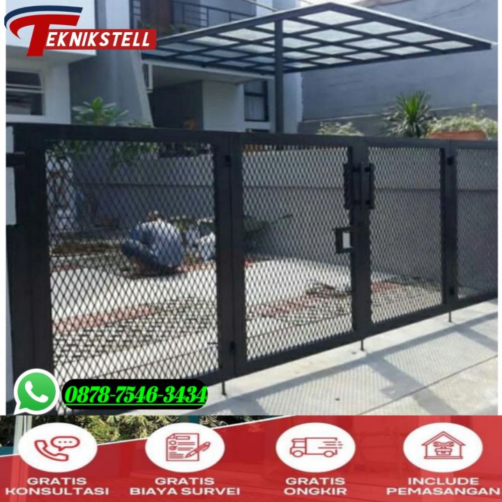 pintu pagar minimalis modern motif expanda / pintu pagar expanded ...