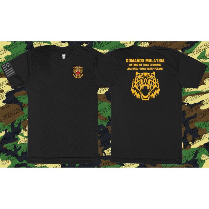 T-SHIRT KOMANDO MALAYSIA SPECIAL DESIGN IN BLACK | Lazada