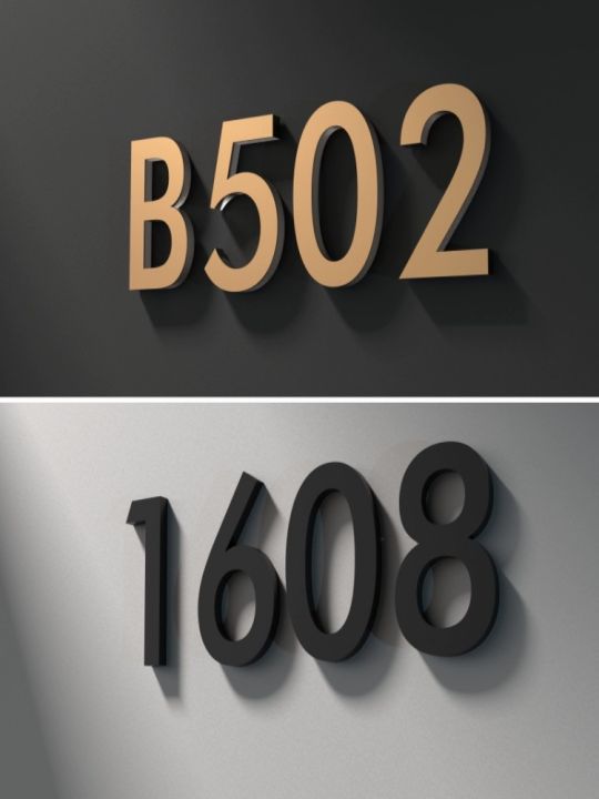 Modern 3D Acrylic Door Number Signs Room Number Plaques Home Use ...