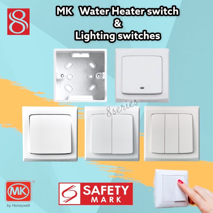 MK / Honeywell big rocker / big button water heater switch and lighting ...