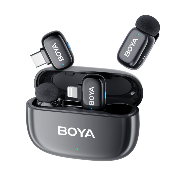 BOYA mini Wireless Microphone for iPhone/Android/PC/Tablets with USB C ...