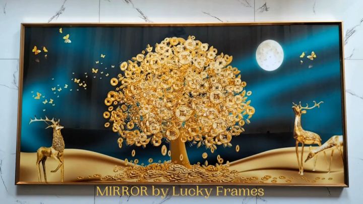 Money Tree / Fortune Tree Wall Decor Aluminum Alloy Frame 48 inches x ...