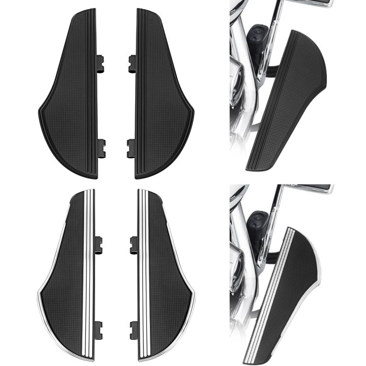 Black Front Driver Floorboards Motorcycle Foot pegs Footrest For Harley ...
