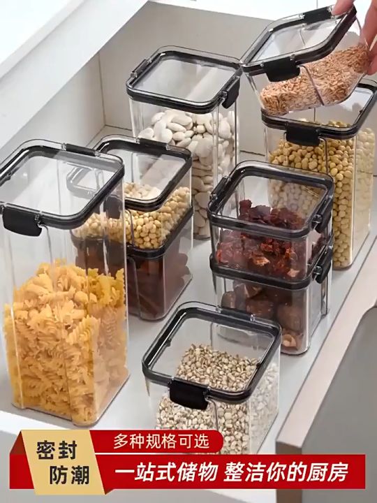 Food Container Square BPA Free Plastic Airtight Food Storage Containers ...