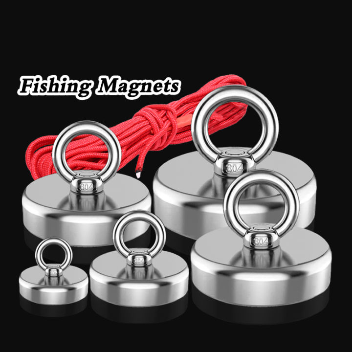 Super Strong Neodymium Fishing Magnets Heavy Duty Rare Earth Magnet with Countersunk Hole ...