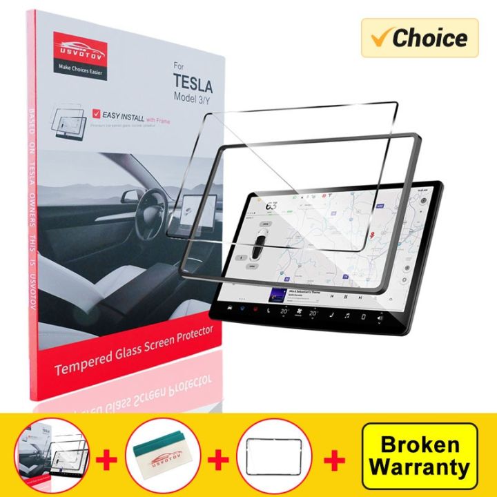 HD Matte Tempered Glass Screen Protector For Tesla Model 3 Y Highland ...