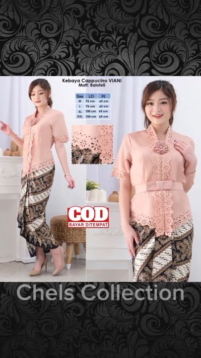 Atasan Kebaya Kutubaru Viani Bahan Baloteli Premium Motif Laser Cut ...