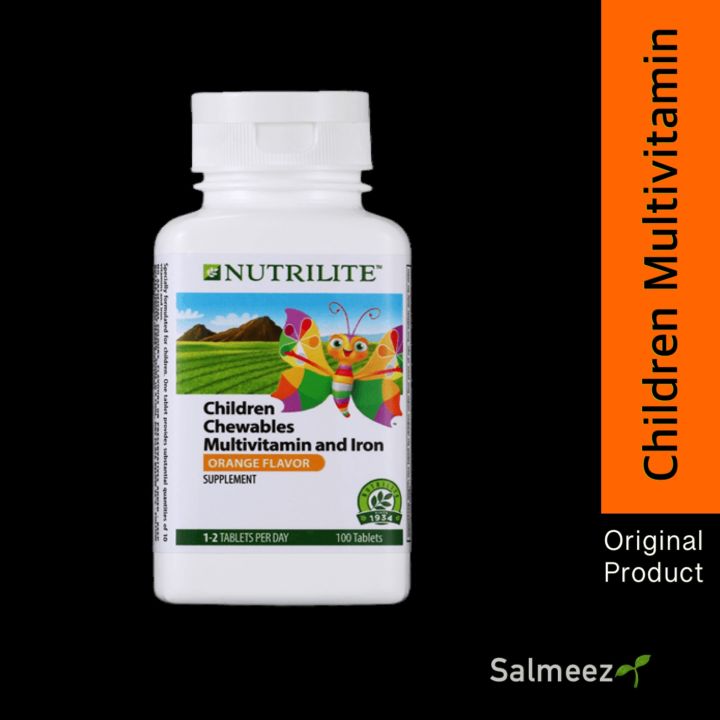 Amway Nutrilite Children Chewables🍊Multivitamin and Iron Supplement ...