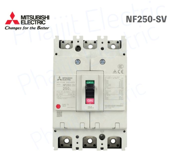 MITSUBISHI MCCB NF250-SV สวิทซ์ตัดตอนอัตโนมัติ เซอร์กิตเบรกเกอร์ 2P - 125A 150A 200A 250A ...