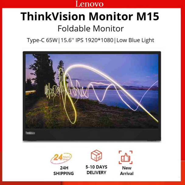 Lenovo ThinkVision Portable Screen Display M15 Monitor 15.6 inch Thin ...