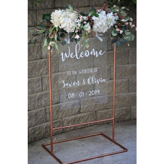 STANDING BESI WELCOME SIGN DEKORASI WEDDING (tanpa akrilik nama ...
