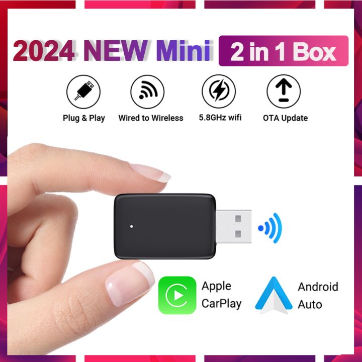 NEW Mini Box Wireless CarPlay&Android Auto 2in1 Adapter Smart Mini Box ...