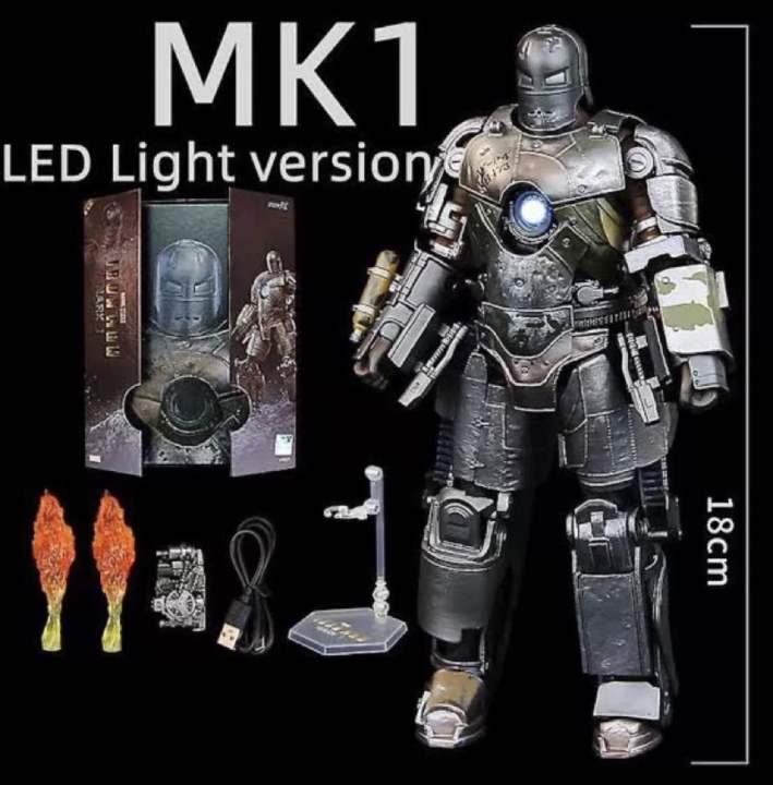 รวม IRON MAN ZD TOYS LED Version (มีไฟ) 1/10 Action Figure 18 cm ...