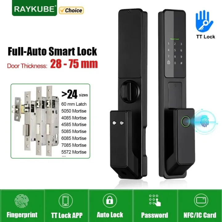 RAYKUBE AT1 TT Lock Full-auto Advanced Electronic Fingerprint Smart ...