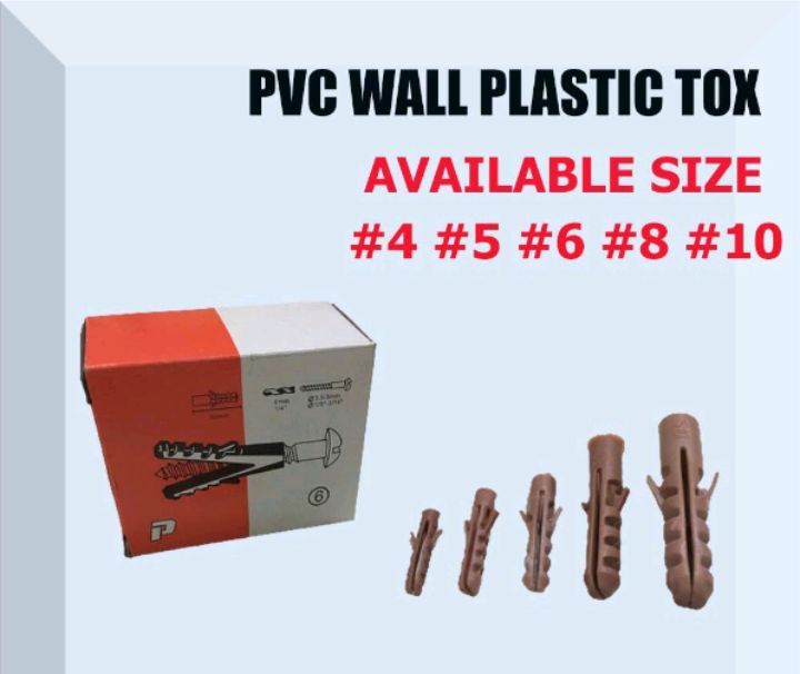 PLASTIC TOX ORANGE SOLD PER BOX 4MM, 5MM, 6MM, 8MM, 10MM SOLD PER 20PCS ...