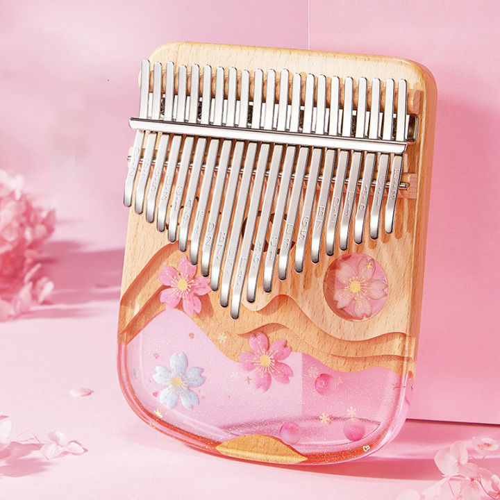 Sakura Cao Cấp Kalimba 17/21 Phím Gỗ Sồi Ngón Tay Cái Đàn Piano Nhạc Cụ ...