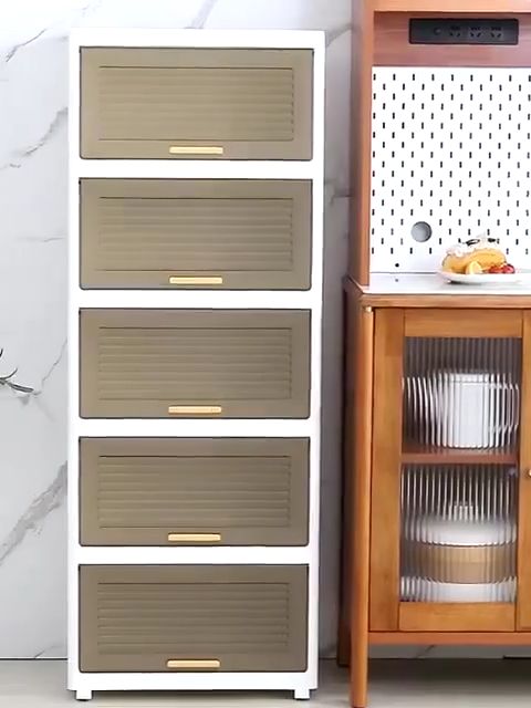 NewTide Fliptop Storage Cabinet Kitchen Storage Cabinet With Wheels ...