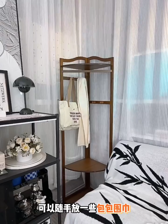 Yuri Clothes rail Corner coat rack 3 layers Simple and stylish 170cm ...