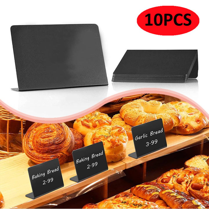 10PCS Mini Chalkboard Easel Food Signs Price Tags Weddings Retro ...