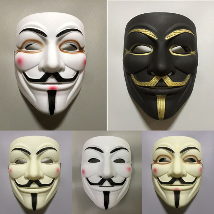 Halloween Ball Men's and Women's Vendetta Props V-Shaped Mask Movie ...