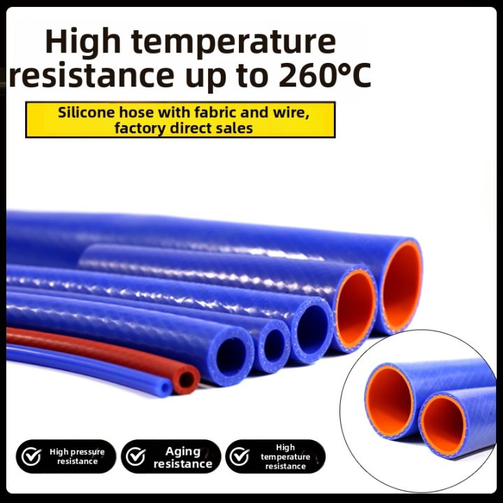 Thickened Double Layer Braided Silicone Rubber Tube High Temperature ...