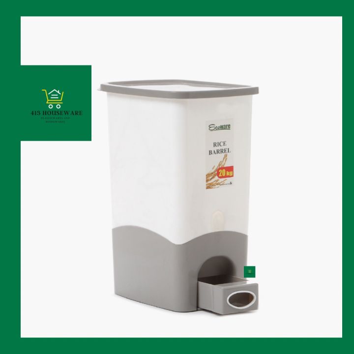 Ecoware 20kg Rice Dispenser Rice Barrel 20kilos with cover | Lazada PH