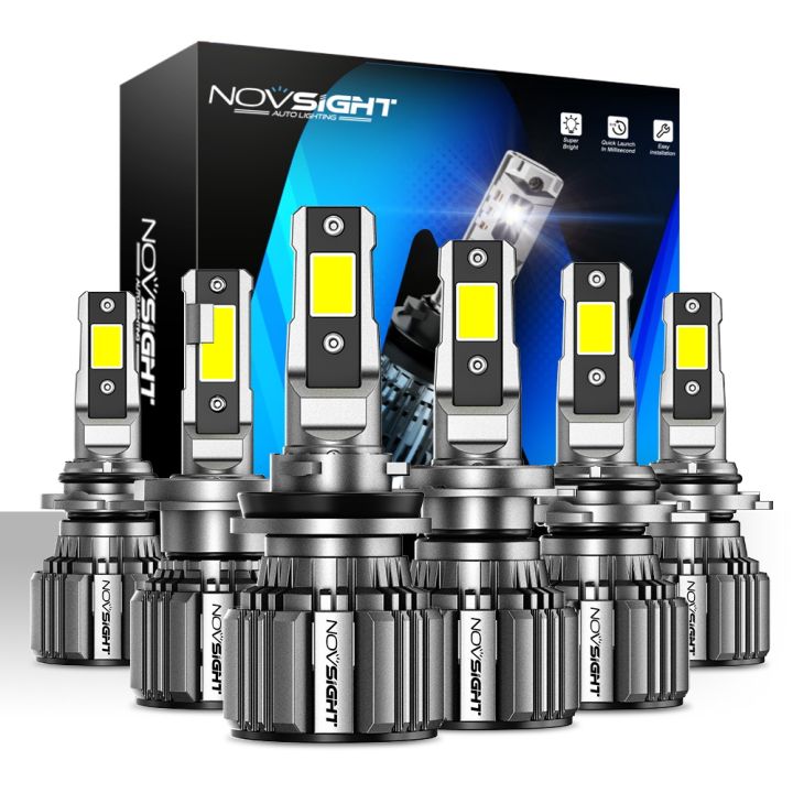 Newest Novsight N74 LED Headlight Bulbs 9005(HB3) 9006(HB4) 9012(HIR2) H1 H3 H4 H7 H11 LED Light ...