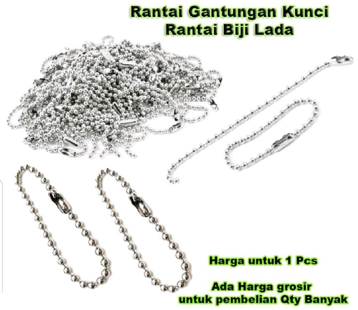 Rantai Biji Lada untuk Gantungan Kunci Rantai Pilot Biji merica Rantai ...