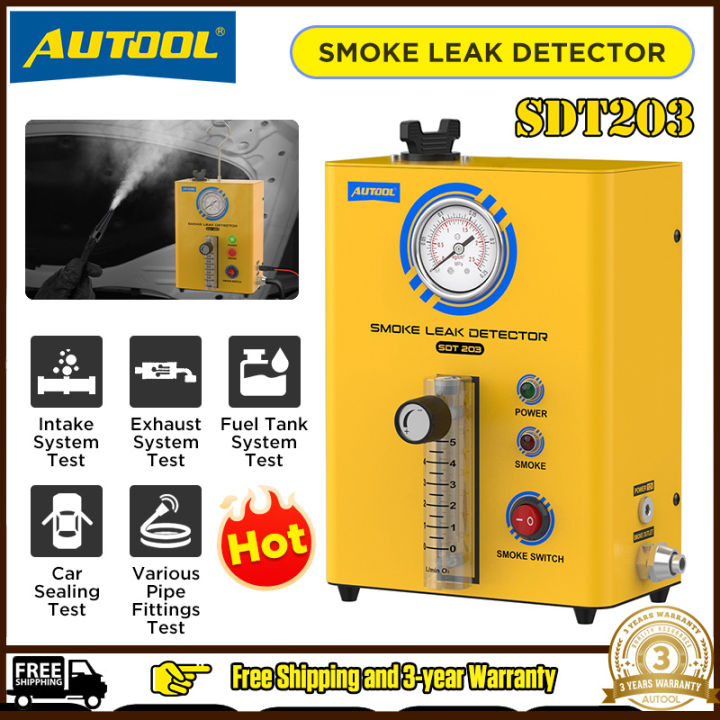 AUTOOL SDT203 Upgrade Car S-moke Leak Detector Automotive Generator S-moke Diagnostic Machine ...