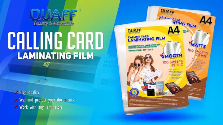 Magic photo A4 Size QUAFF Calling Card Laminating Film 30 micron Hot ...