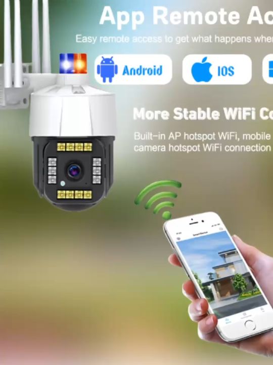 HD V380 Pro CCTV Camera Night Vision Auto Tracking Camera Wireless ...